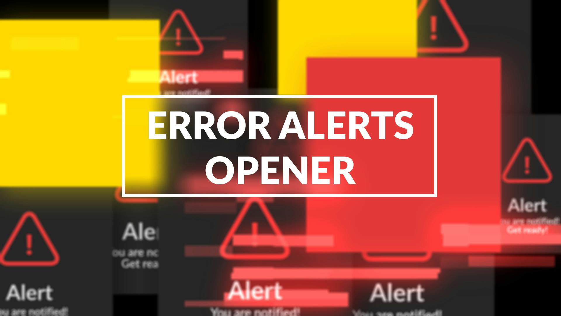 Error Message Glitch Opener video templates | Artlist