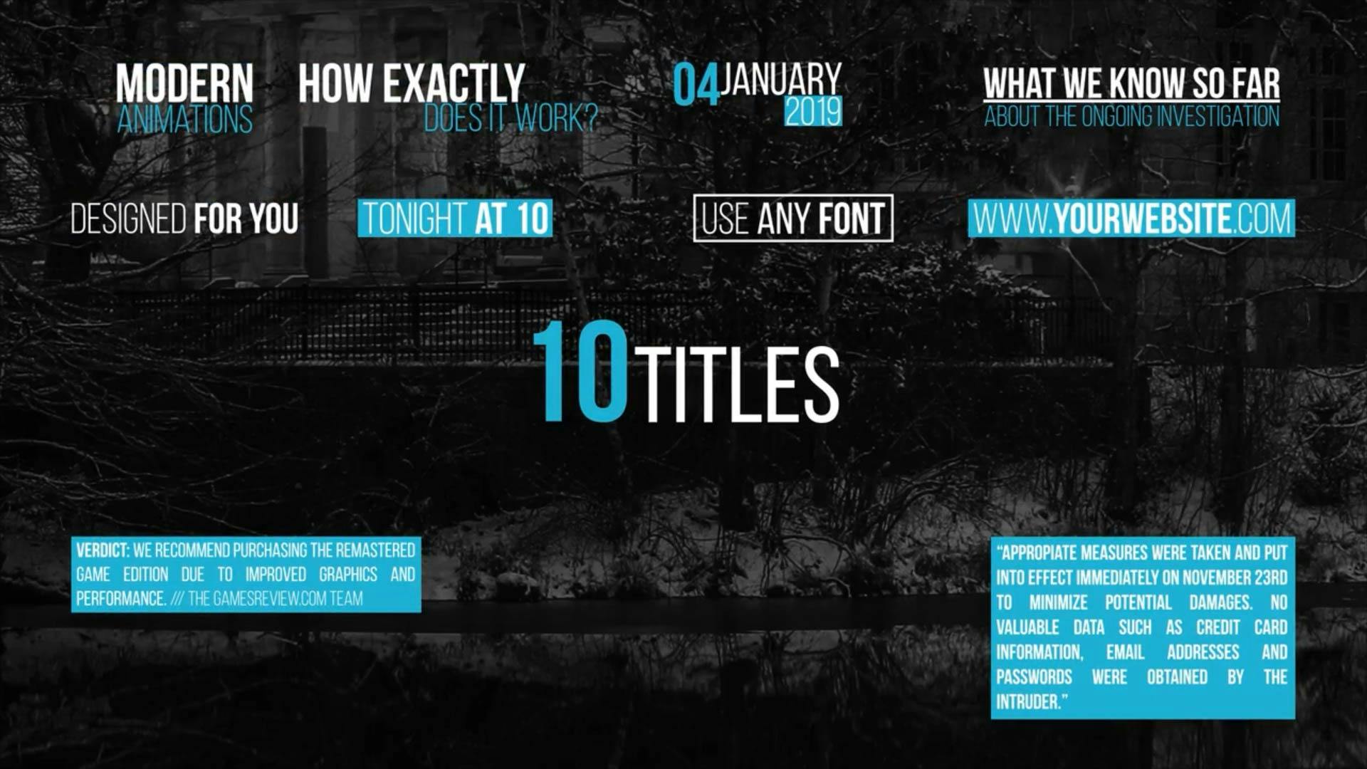 Minimal Titles video templates | Artlist