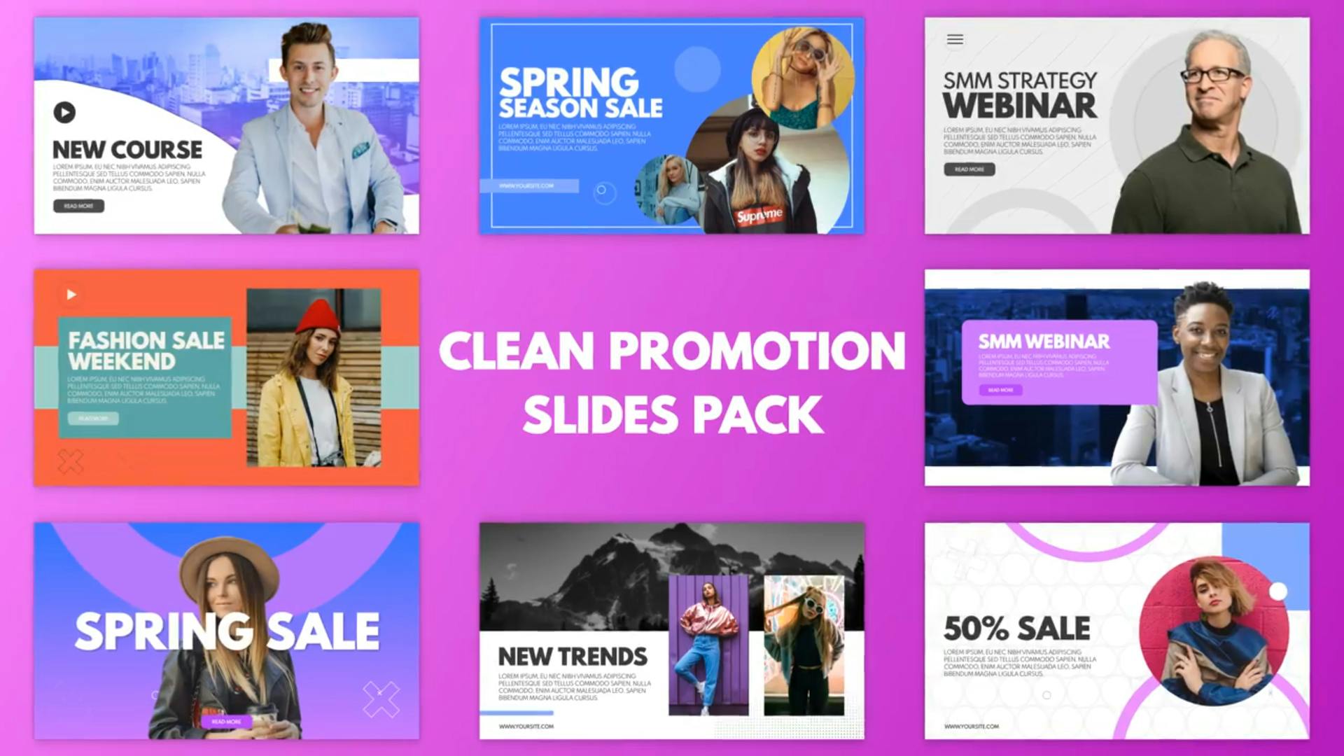 Clean Promotion Slides Pack video templates | Artlist