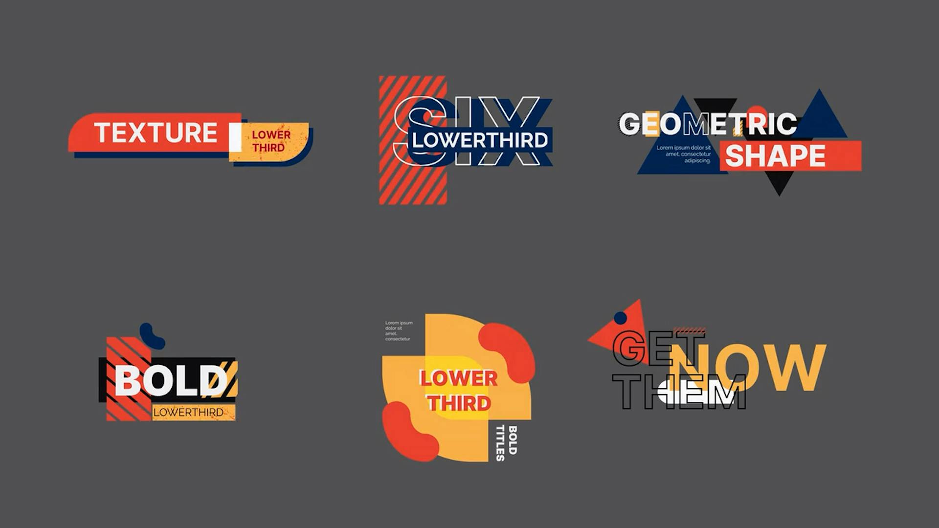 Textured Fill Lower Thirds video templates | Artlist