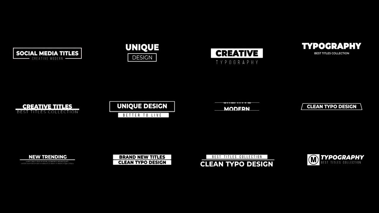 Clean Clear Titles video templates | Artlist