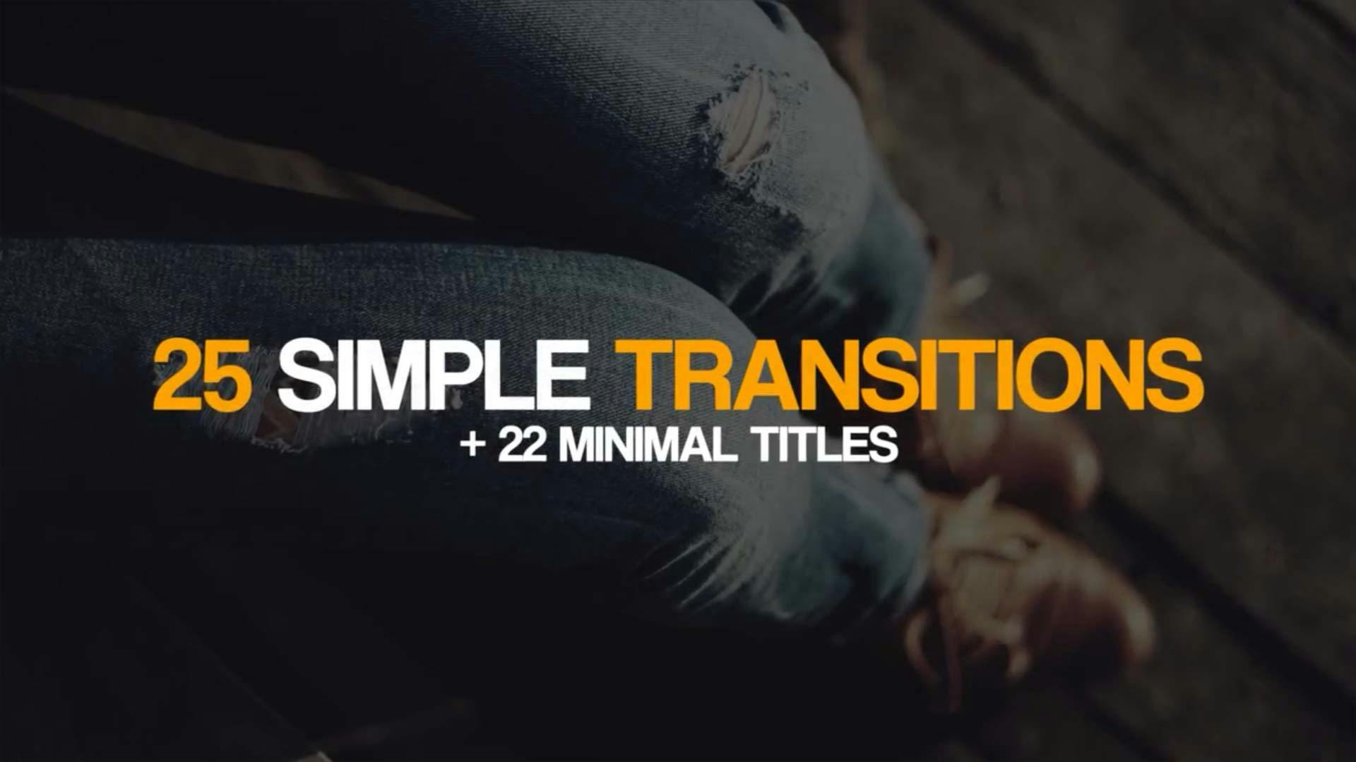 Simple Transitions & Minimal Titles video templates | Artlist