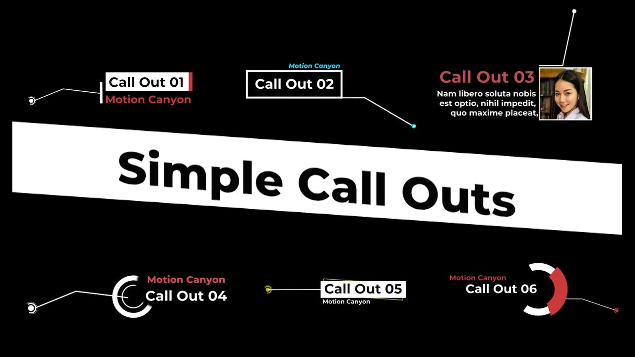 Simple Call Outs video templates | Artlist