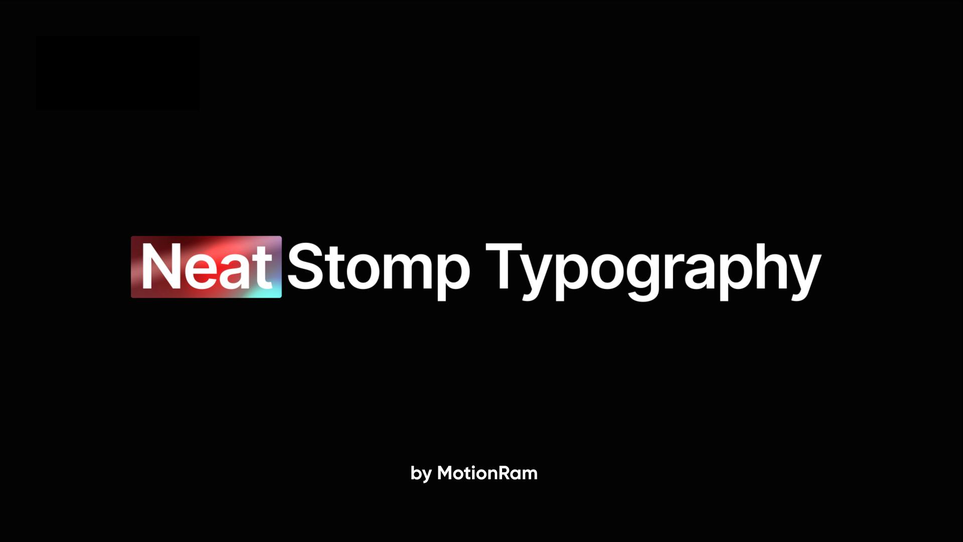 Neat - Stomp Typography video templates | Artlist