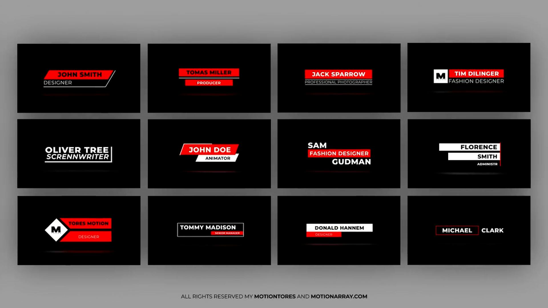 Clean Modern Lower Thirds video templates | Artlist