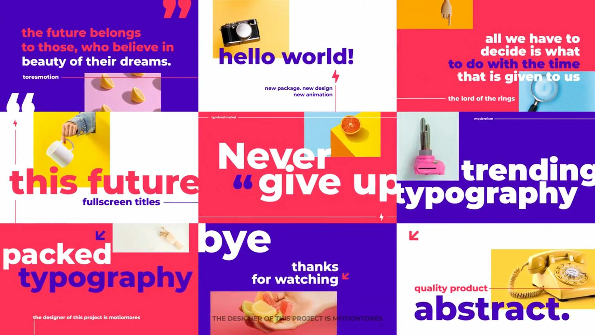 Modern Fullscreen Typography video templates | Artlist