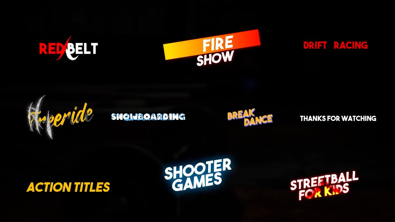 Action Titles video templates | Artlist