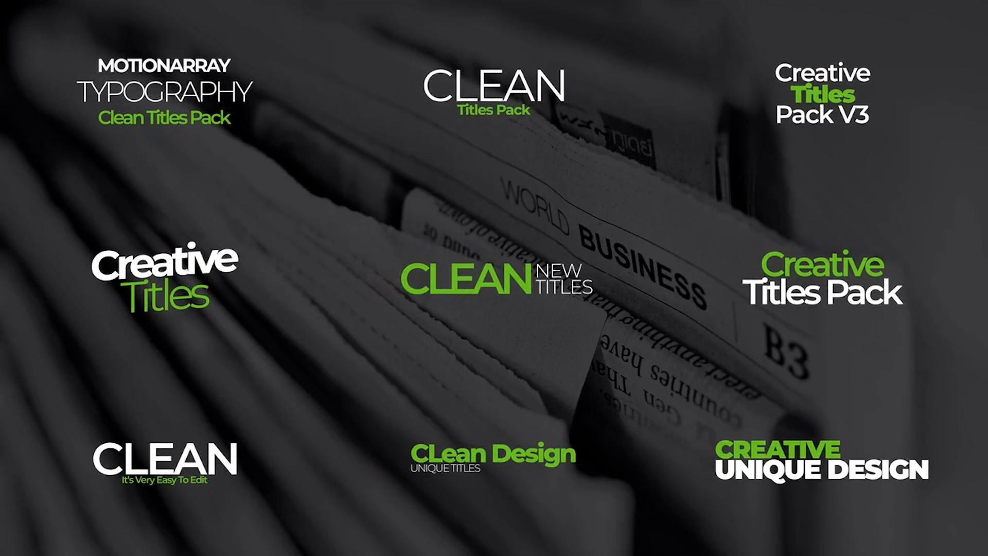 Clean Easy Titles video templates | Artlist