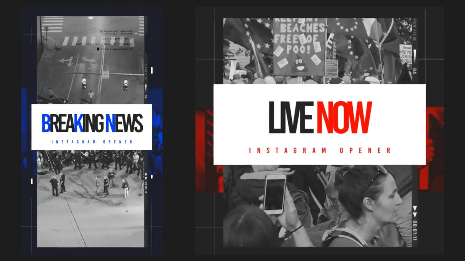 Breaking News Insta Opener video templates | Artlist
