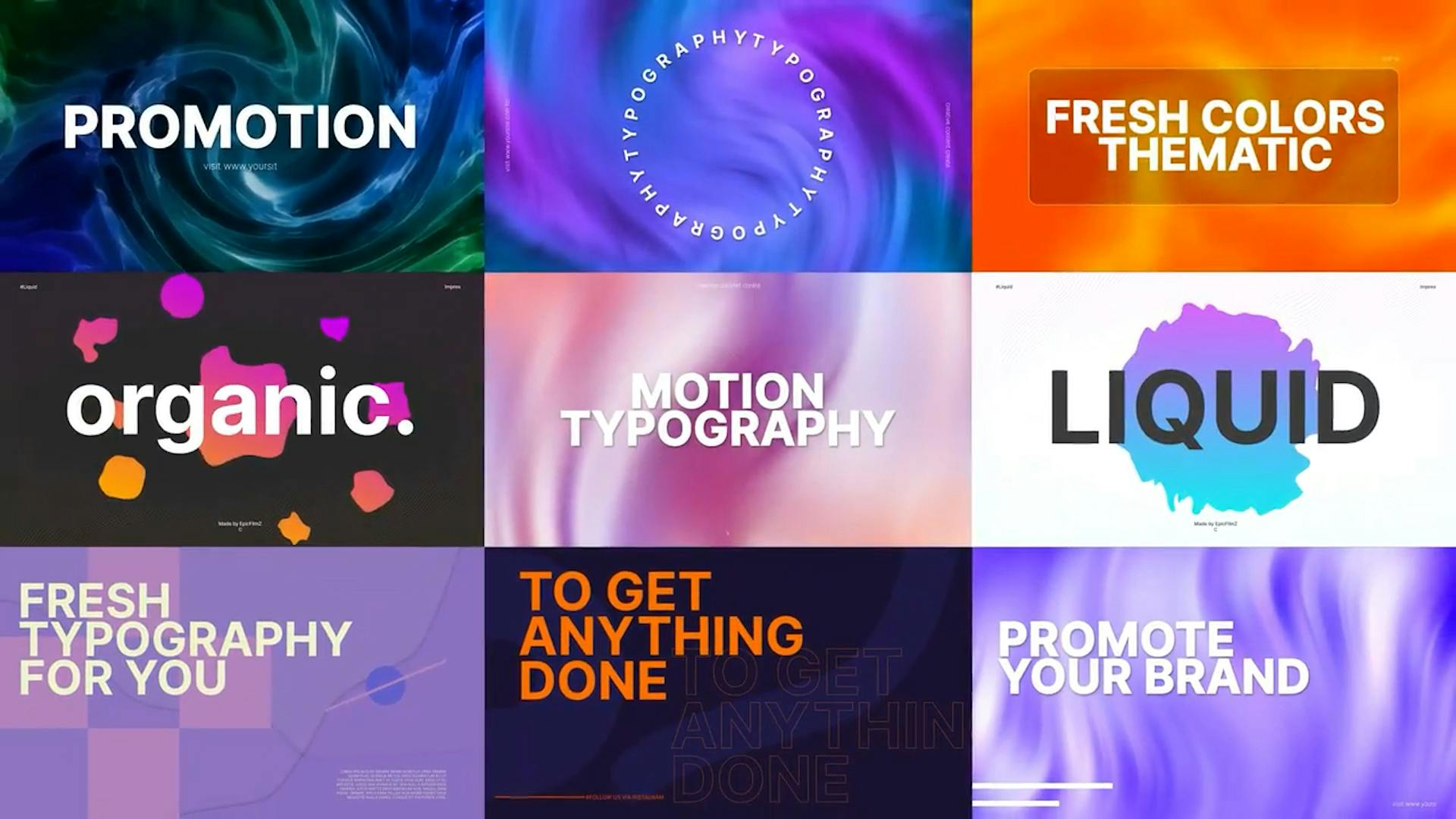 Motion Typography Slides video templates | Artlist