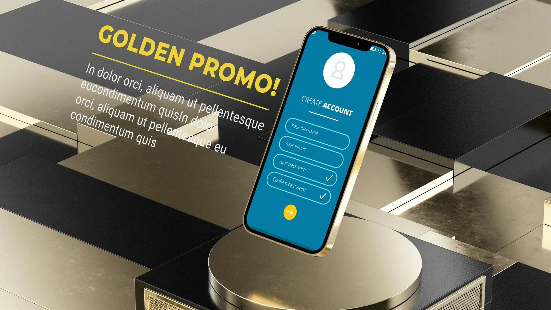 Luxuary Golden App Promo video templates | Artlist