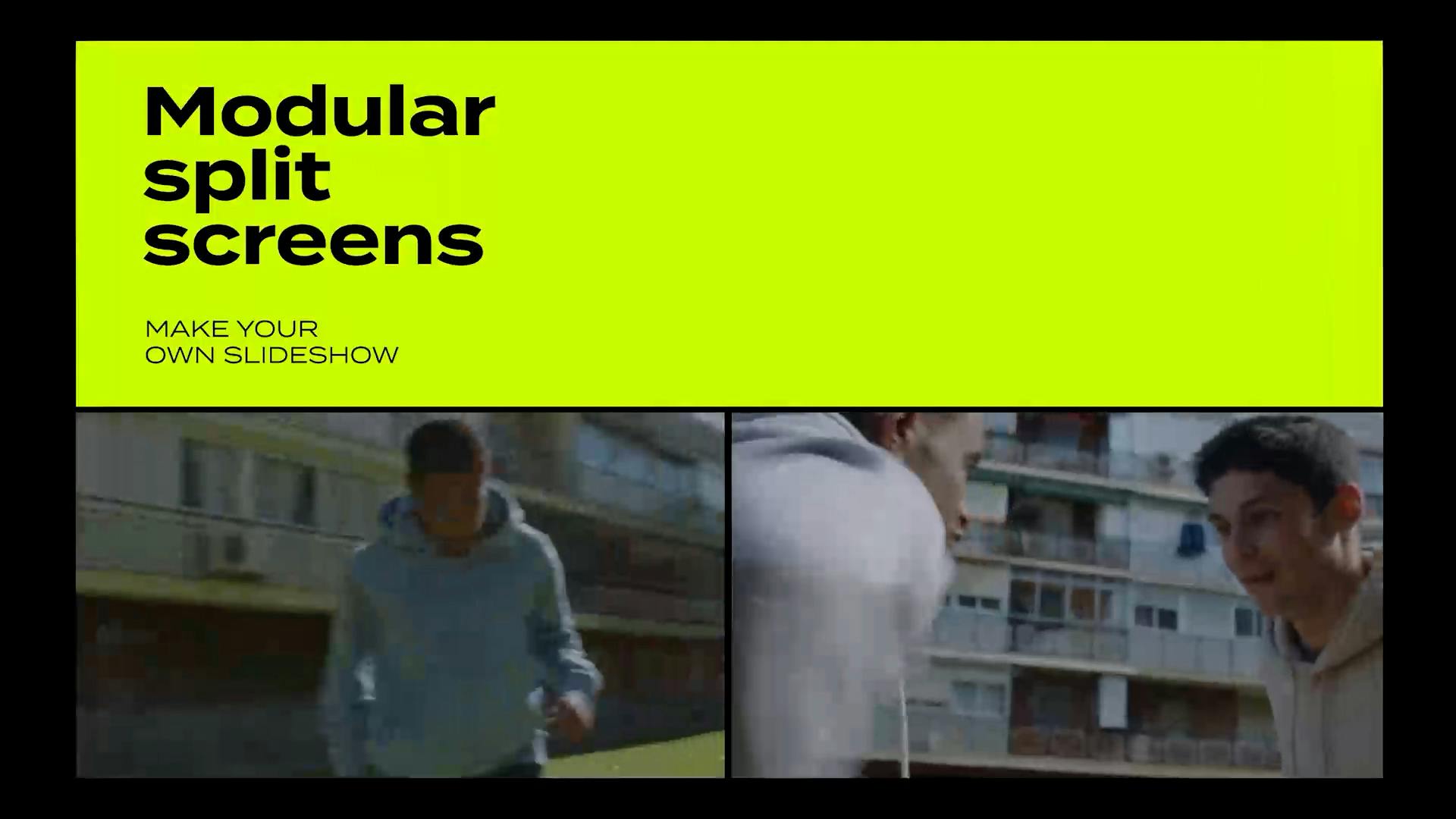 Modular Sliding Split Screens video templates | Artlist