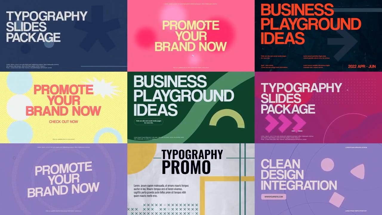 Typography Slides Pack video templates | Artlist