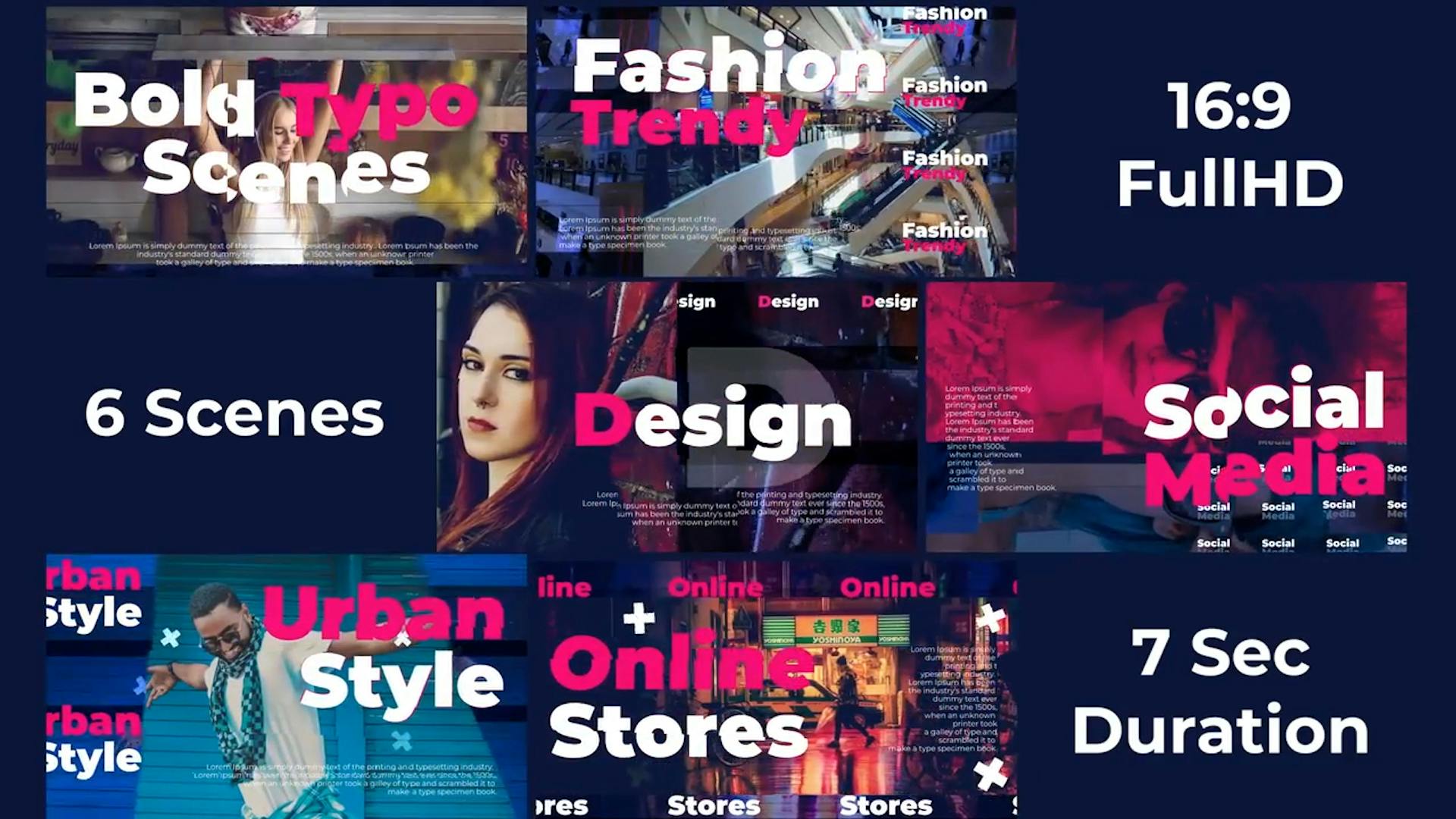 Bold Typo Scenes video templates | Artlist