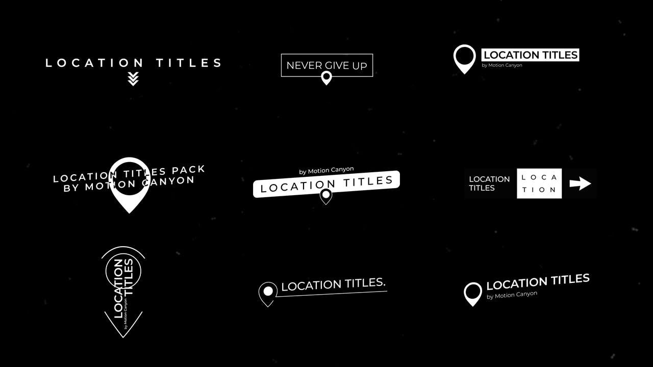 Simple Location Titles video templates | Artlist