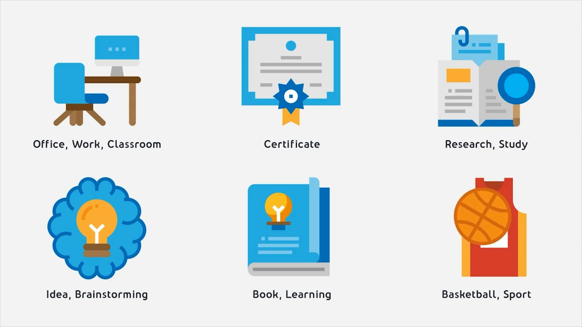 Education & School Animated Icons video templates | Artlist