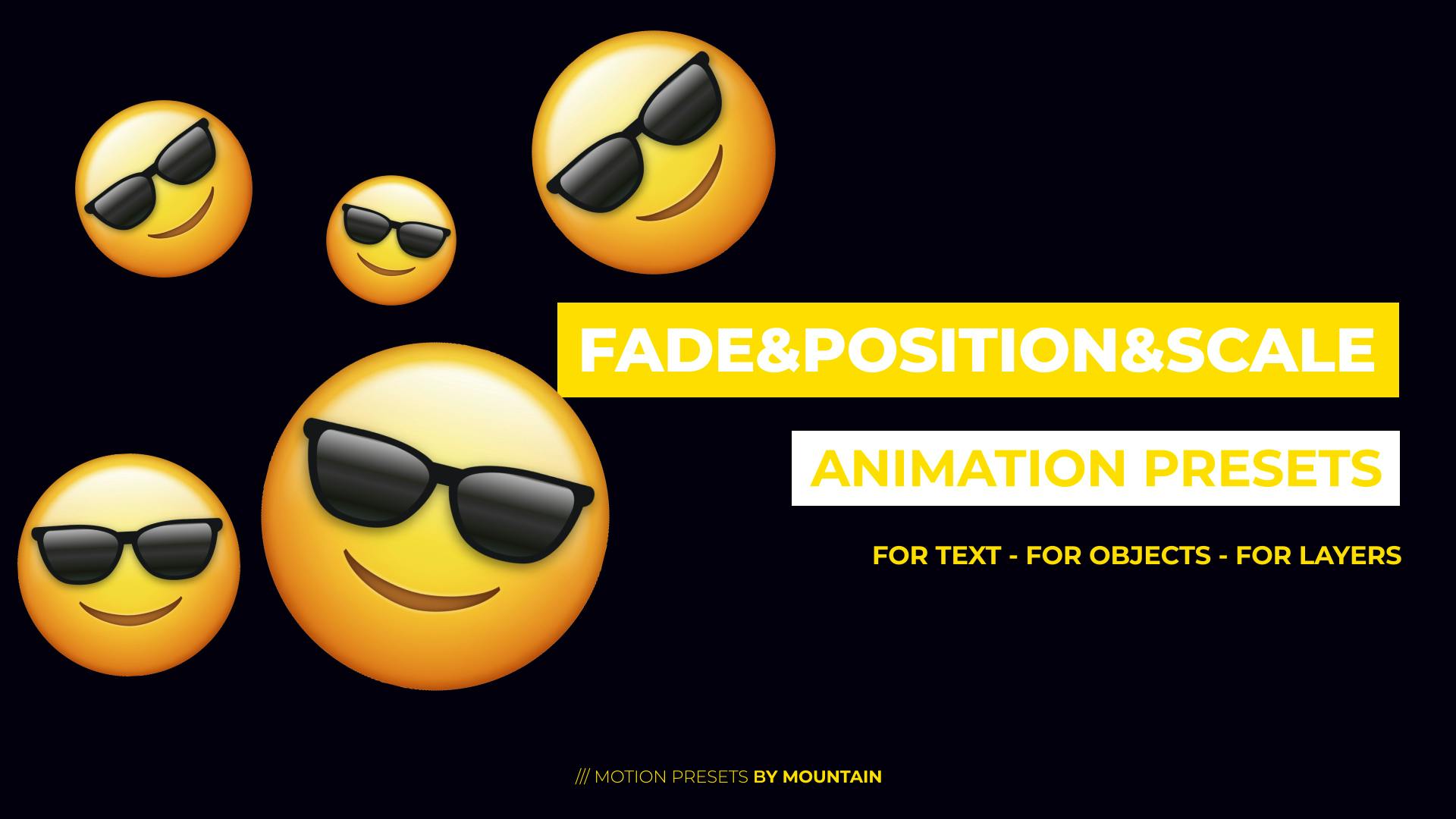Fade Position Scale Motion Presets video templates | Artlist