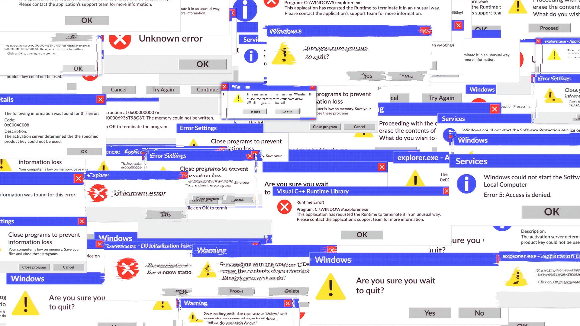 Glitch Old System Error Logo video templates | Artlist