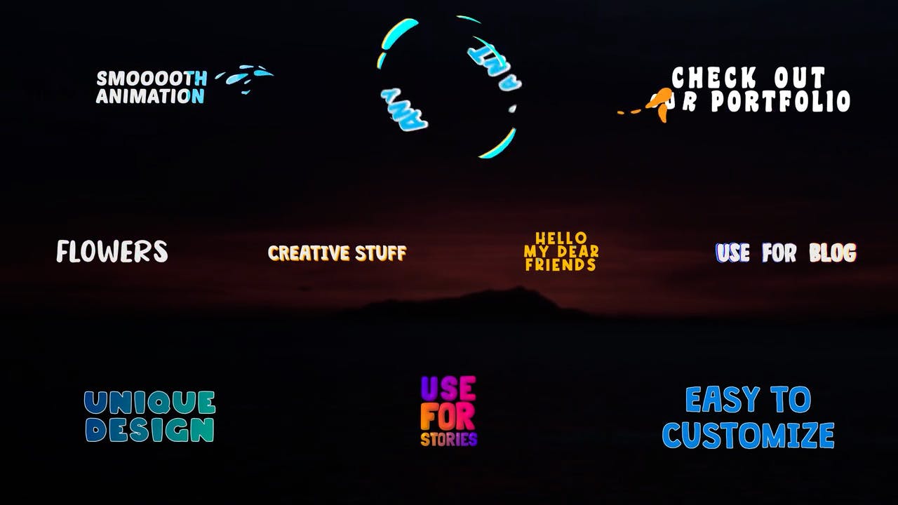 Colorful Liquid Titles video templates | Artlist
