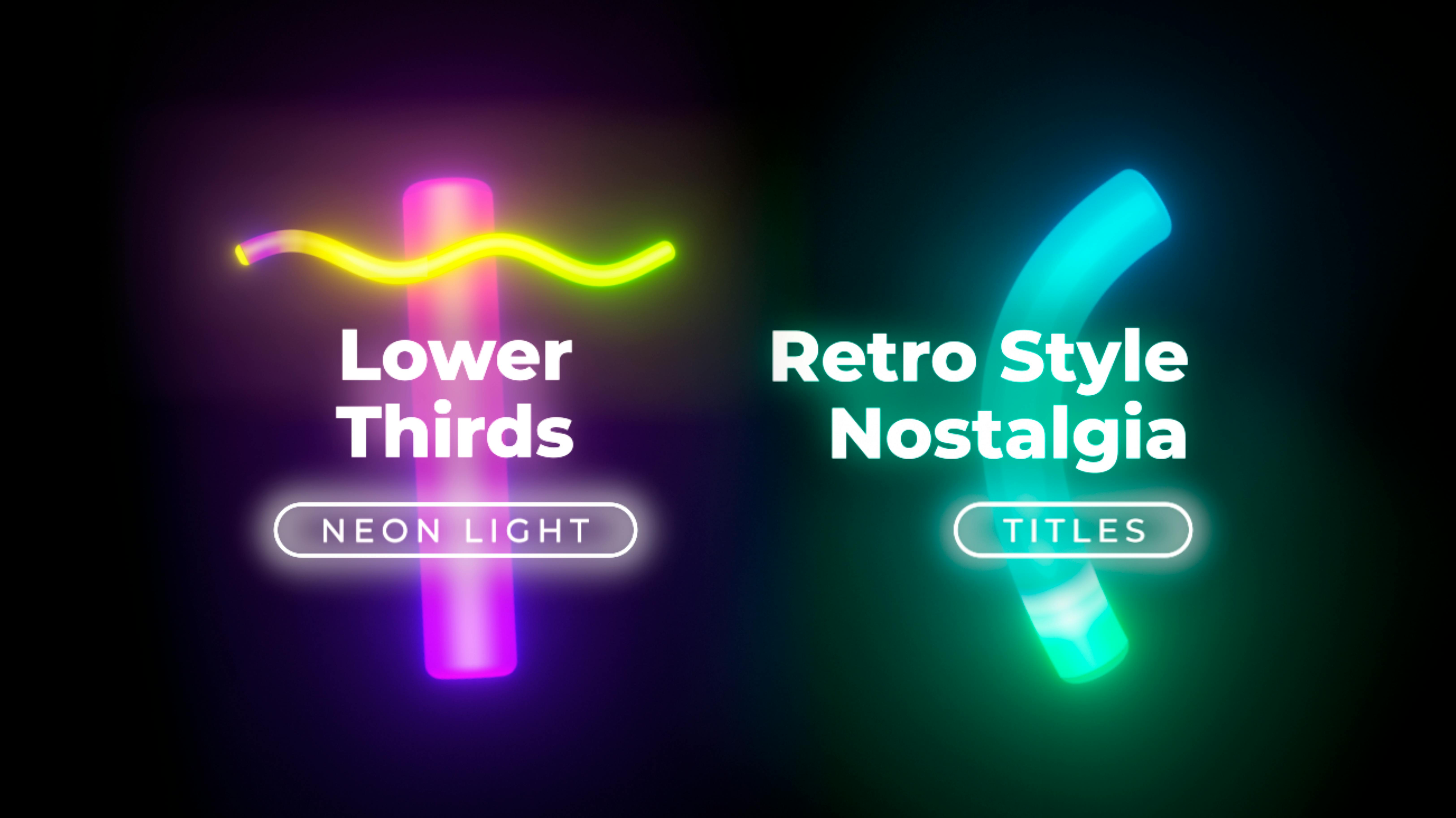 Neon Lower Thirds video templates | Artlist