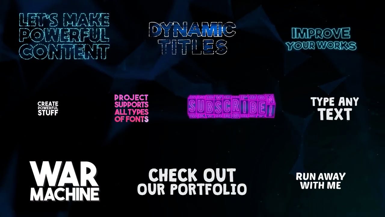 Dynamic Titles video templates | Artlist