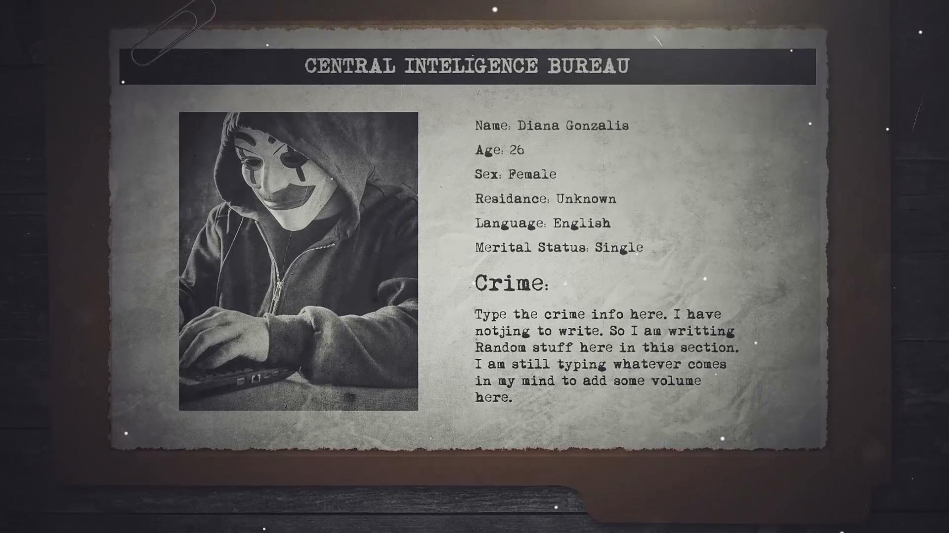 Criminal Profile video templates | Artlist