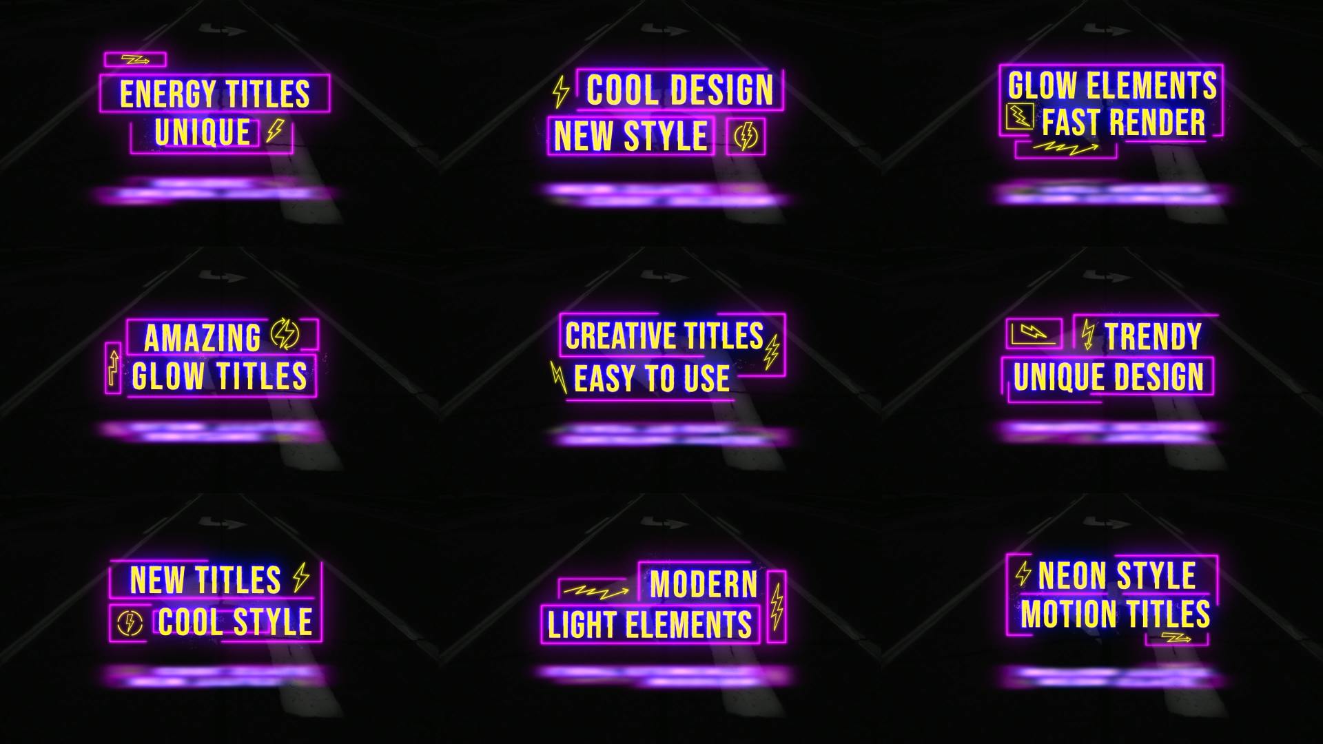 Amazing Glow Titles video templates | Artlist