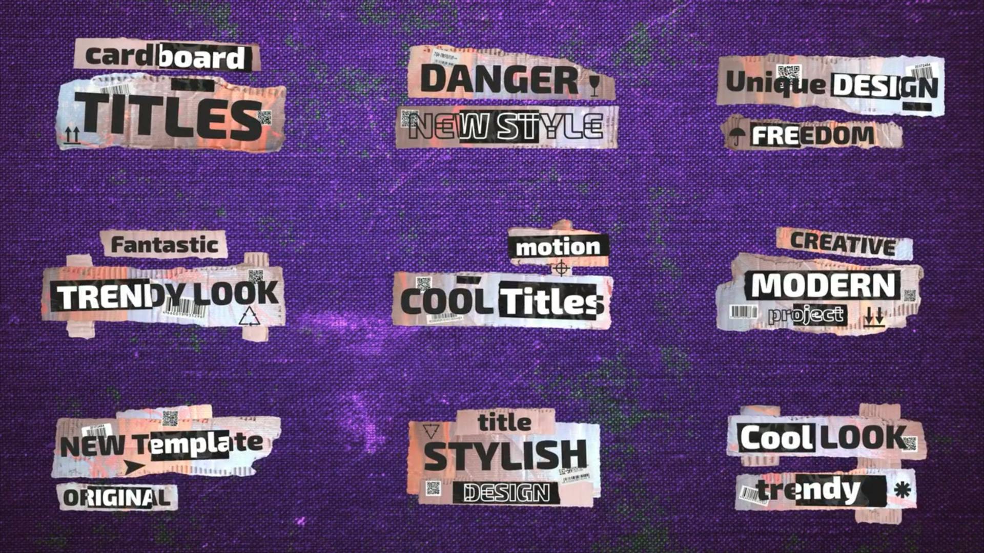 Dynamic Cardboard Titles video templates | Artlist