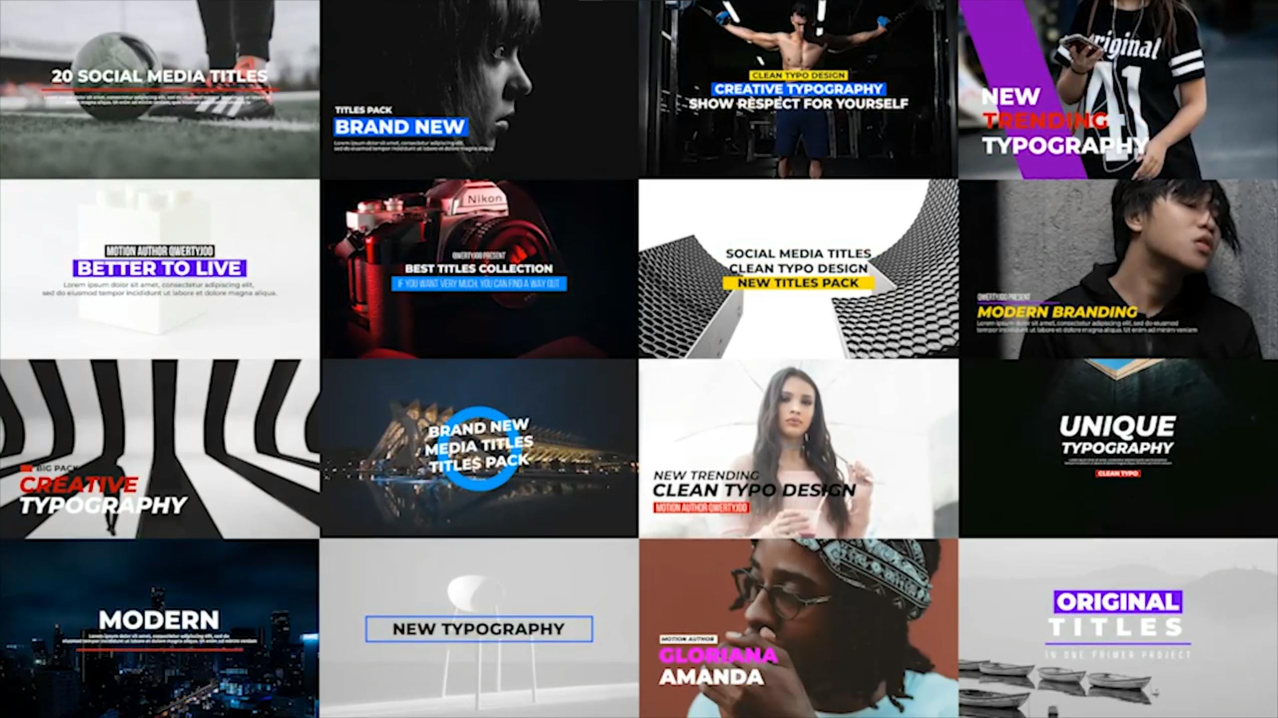 Social Media Titles video templates | Artlist