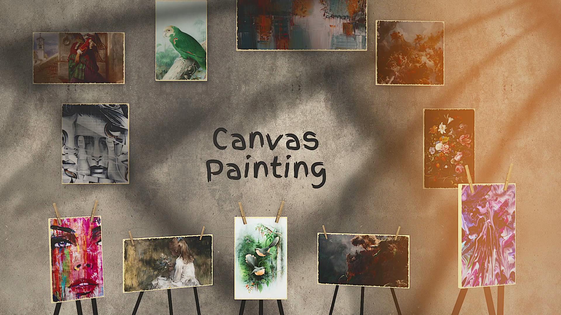 Canvas Painting Gallery video templates | Artlist
