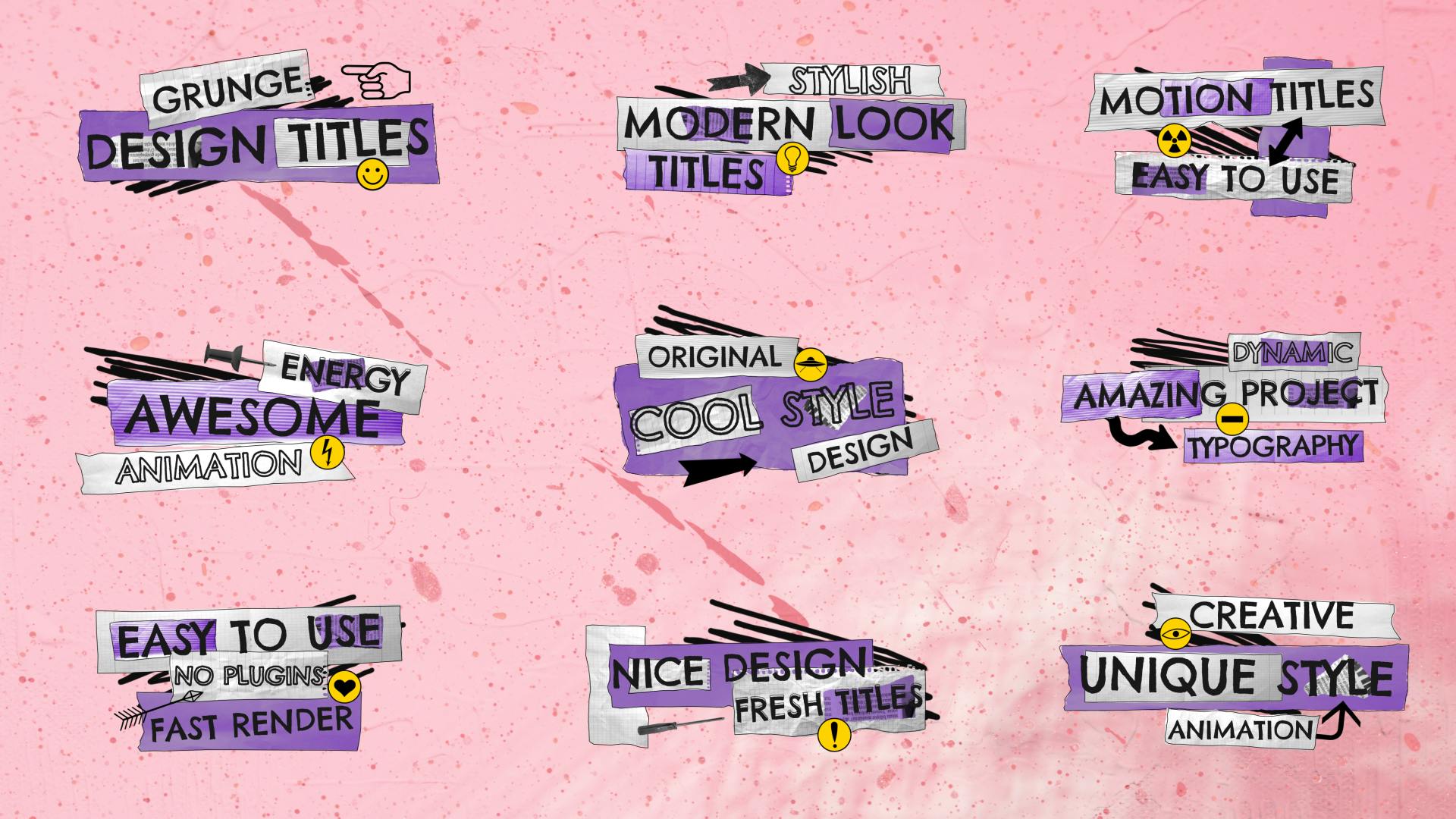 Crazy Motion Titles video templates | Artlist
