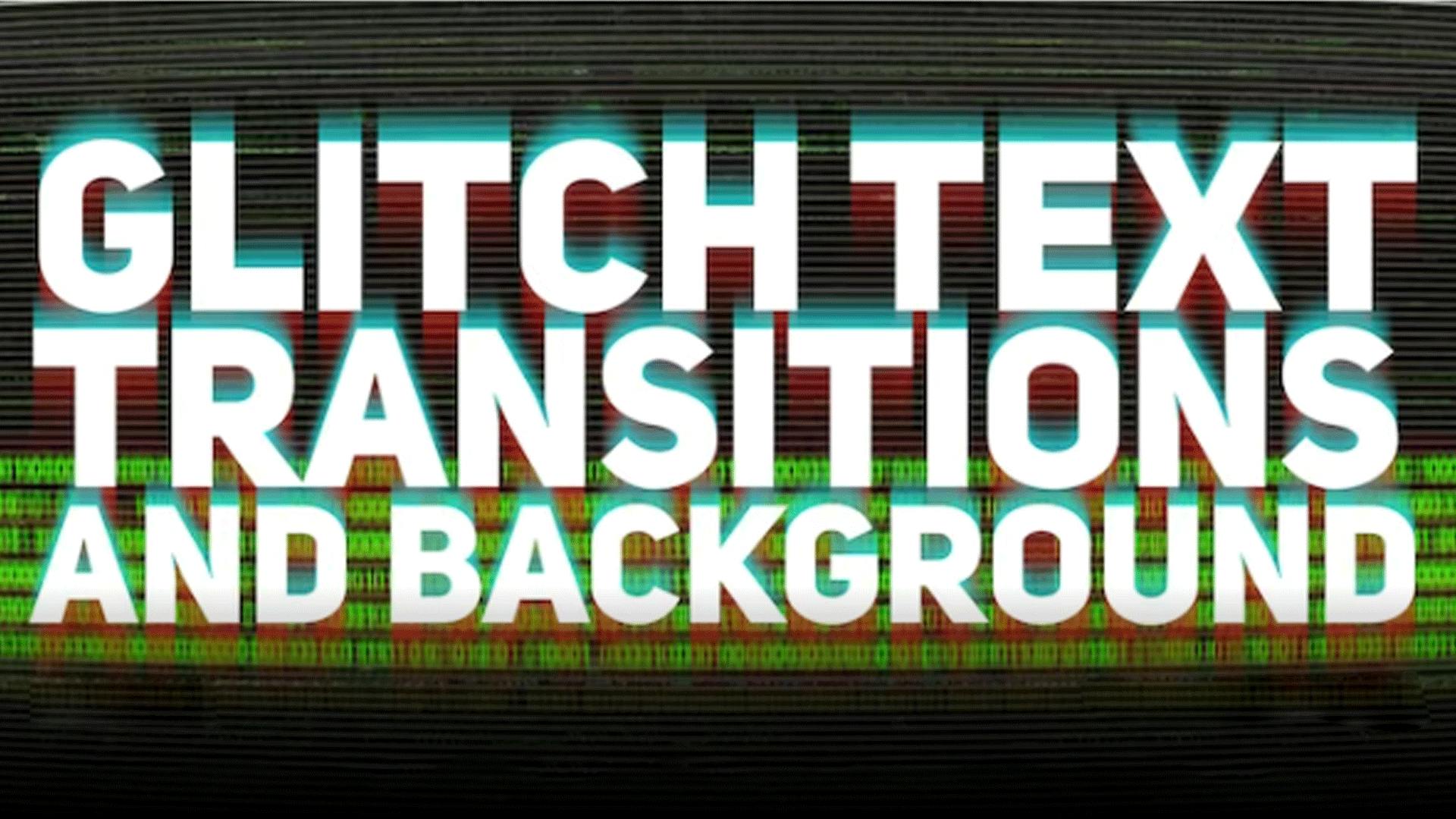 Glitch Text Transitions + Background video templates | Artlist