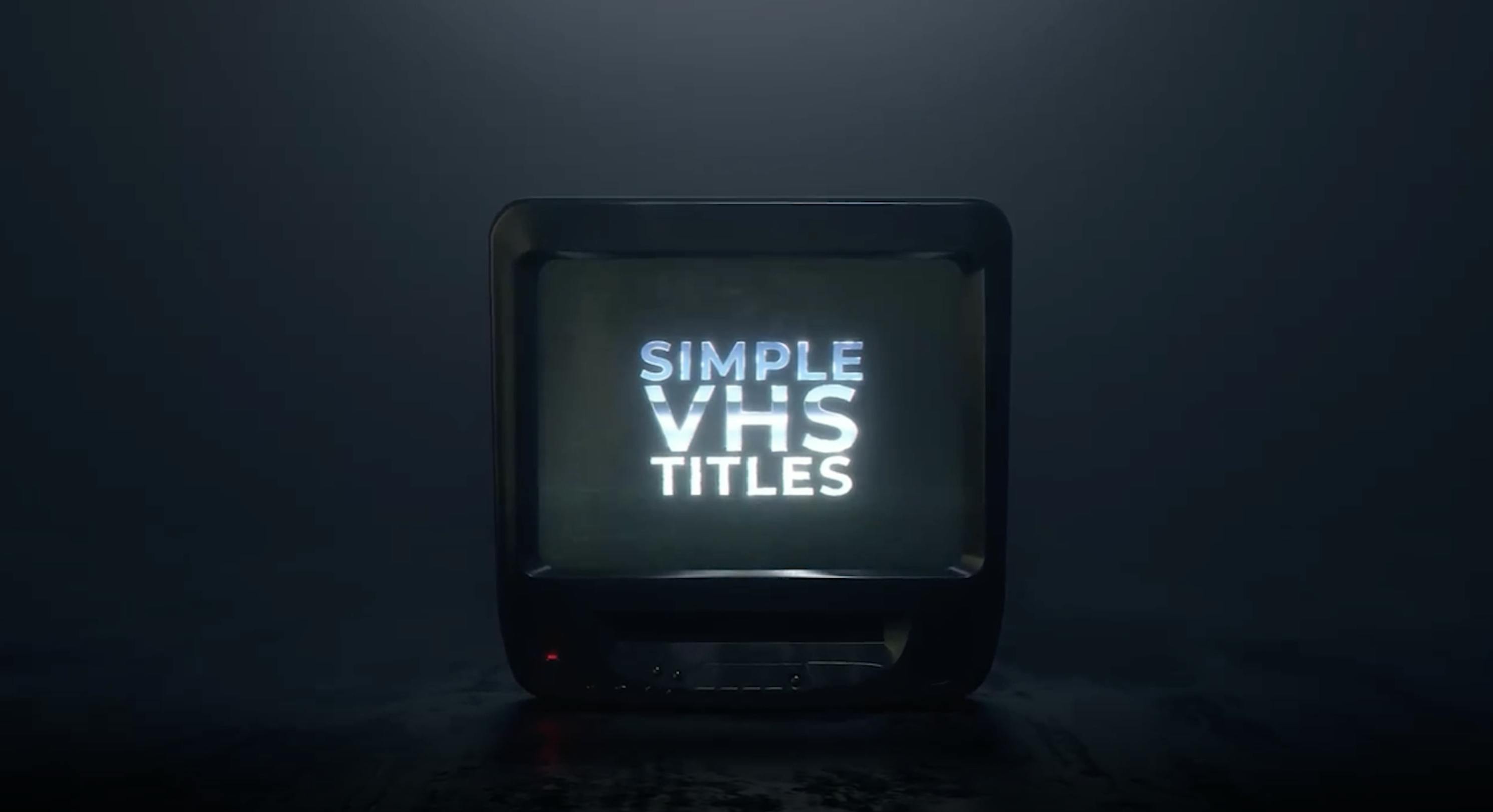 Simple VHS Titles & Logo video templates | Artlist