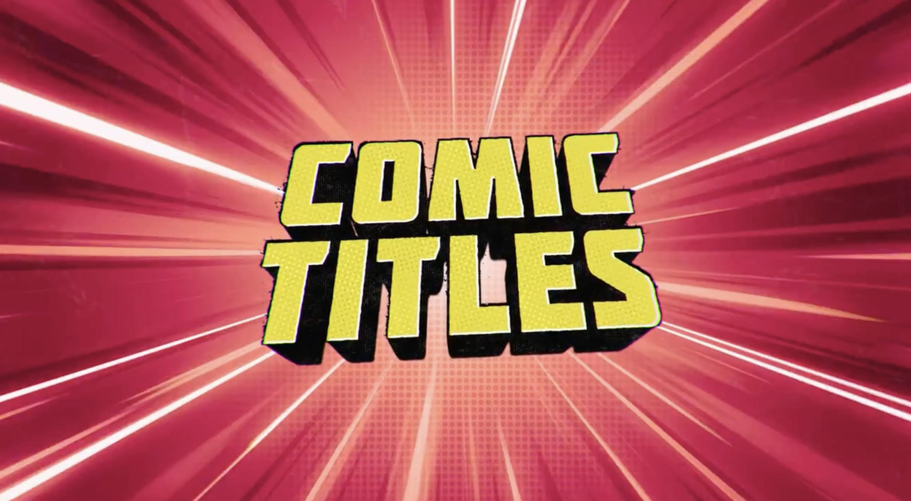 Comic Titles & Logo Reveal video templates | Artlist