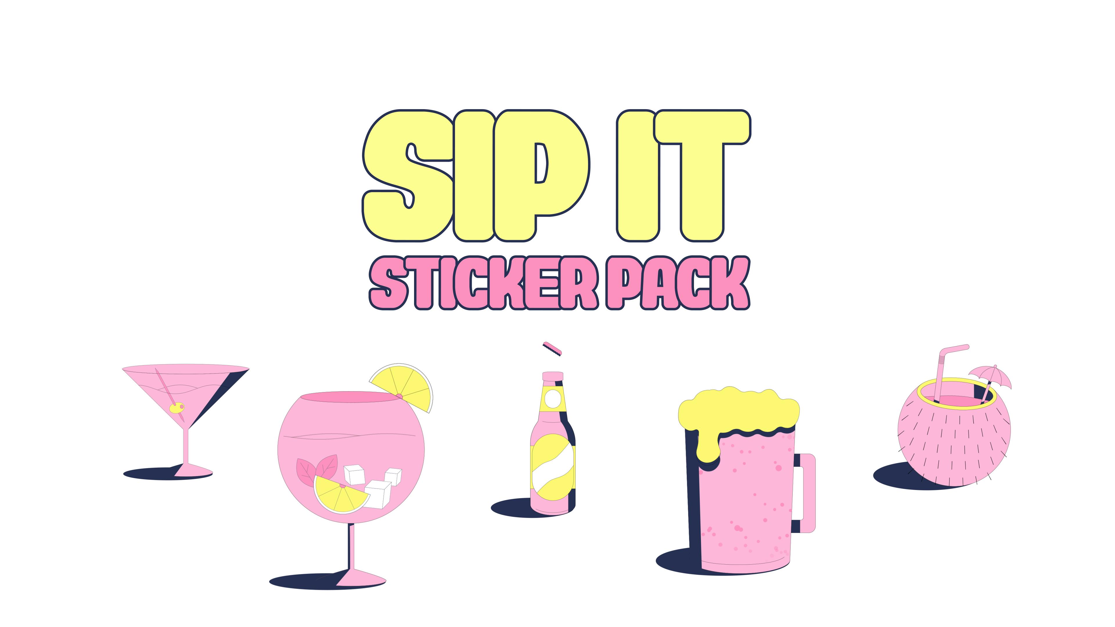 Sip It - Sticker Pack video templates | Artlist