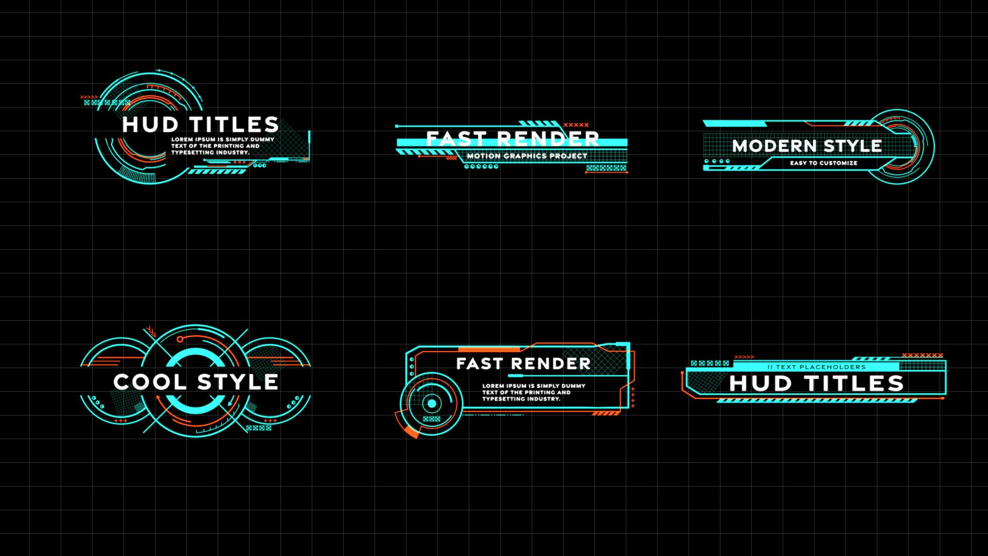 HUD Titles video templates | Artlist