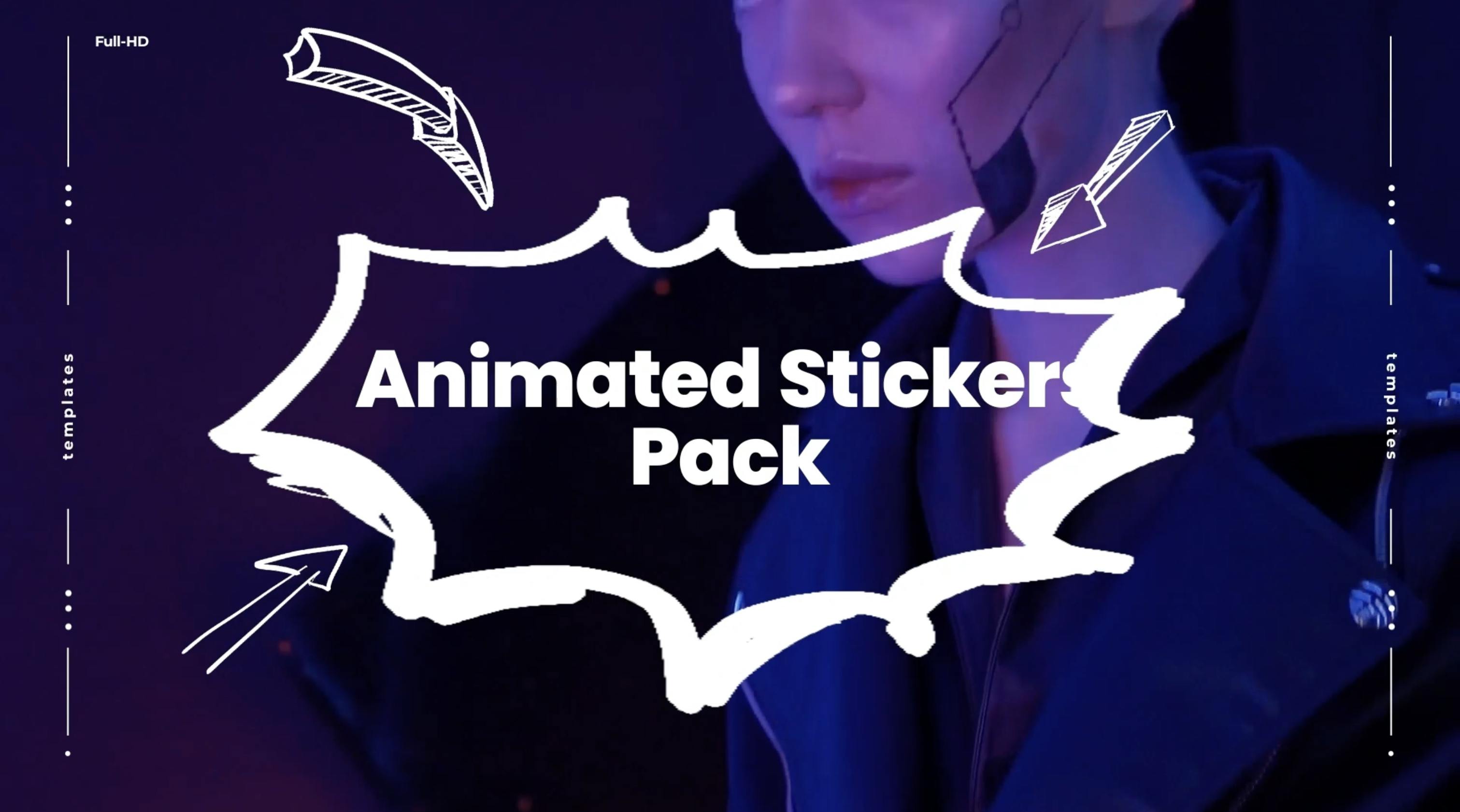 Animated Stickers Pack video templates | Artlist